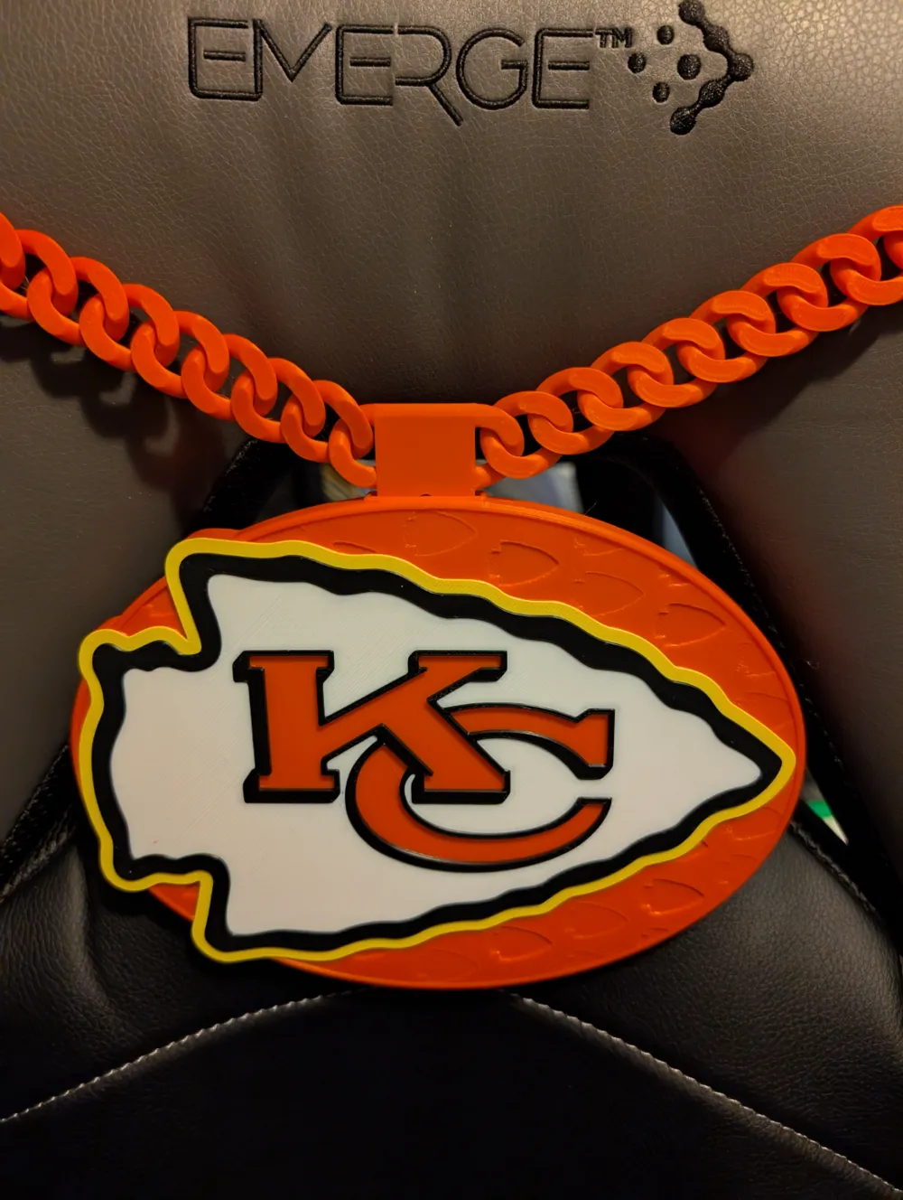 Kansas City Chiefs Oversized Pendant and Chain by MFDesigns3D ...