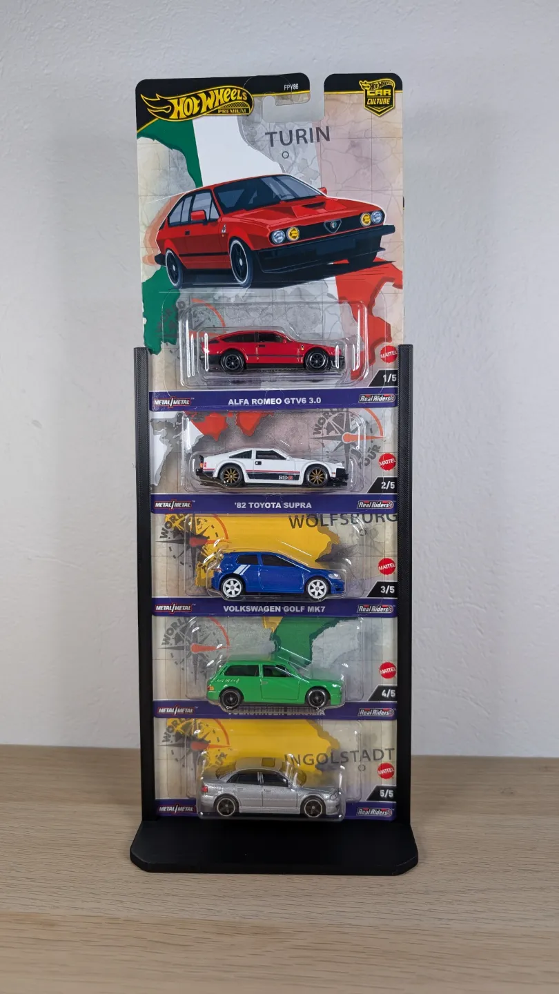Hot Wheels Premium Card Display - Free 3D Print Model - MakerWorld