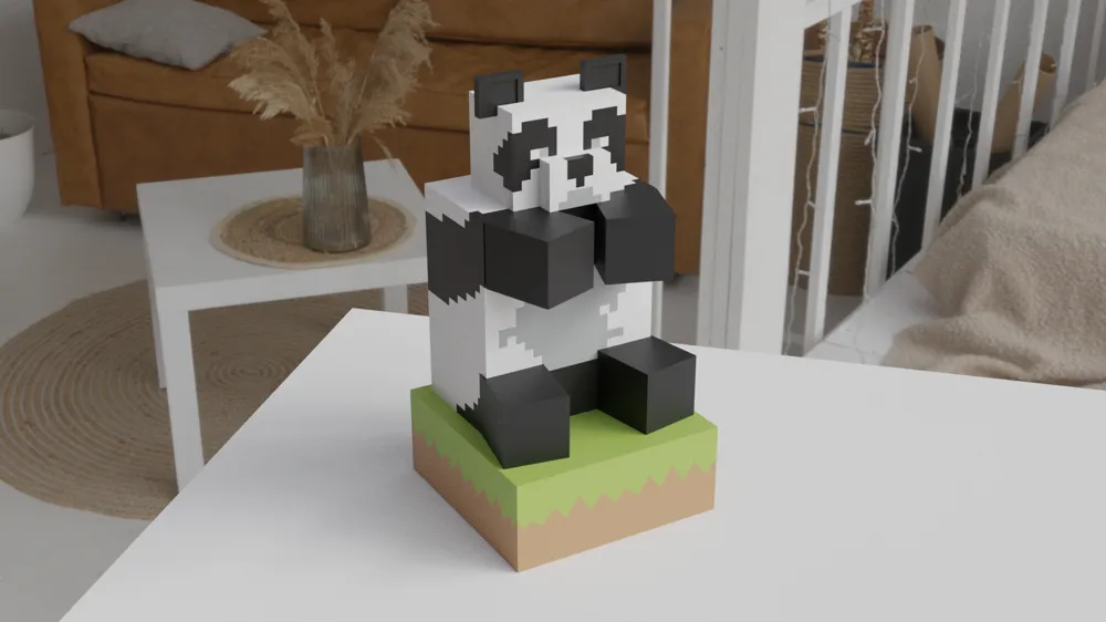 Minecraft Panda (AMS Optional) by Z3DMakerWorld: Download Free 3D Models
