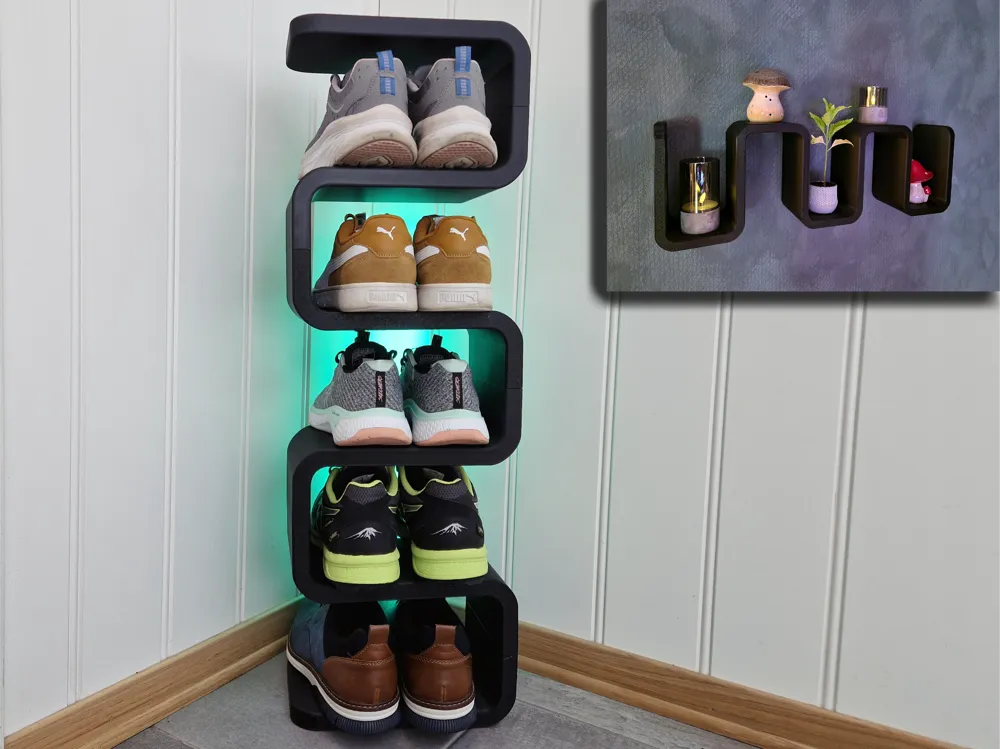Shoe Rack / Wall Shelf - Free 3D Print Model - MakerWorld