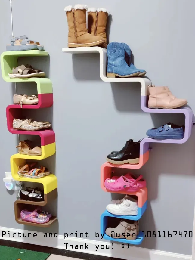 Shoe Rack / Wall Shelf - Free 3D Print Model - MakerWorld