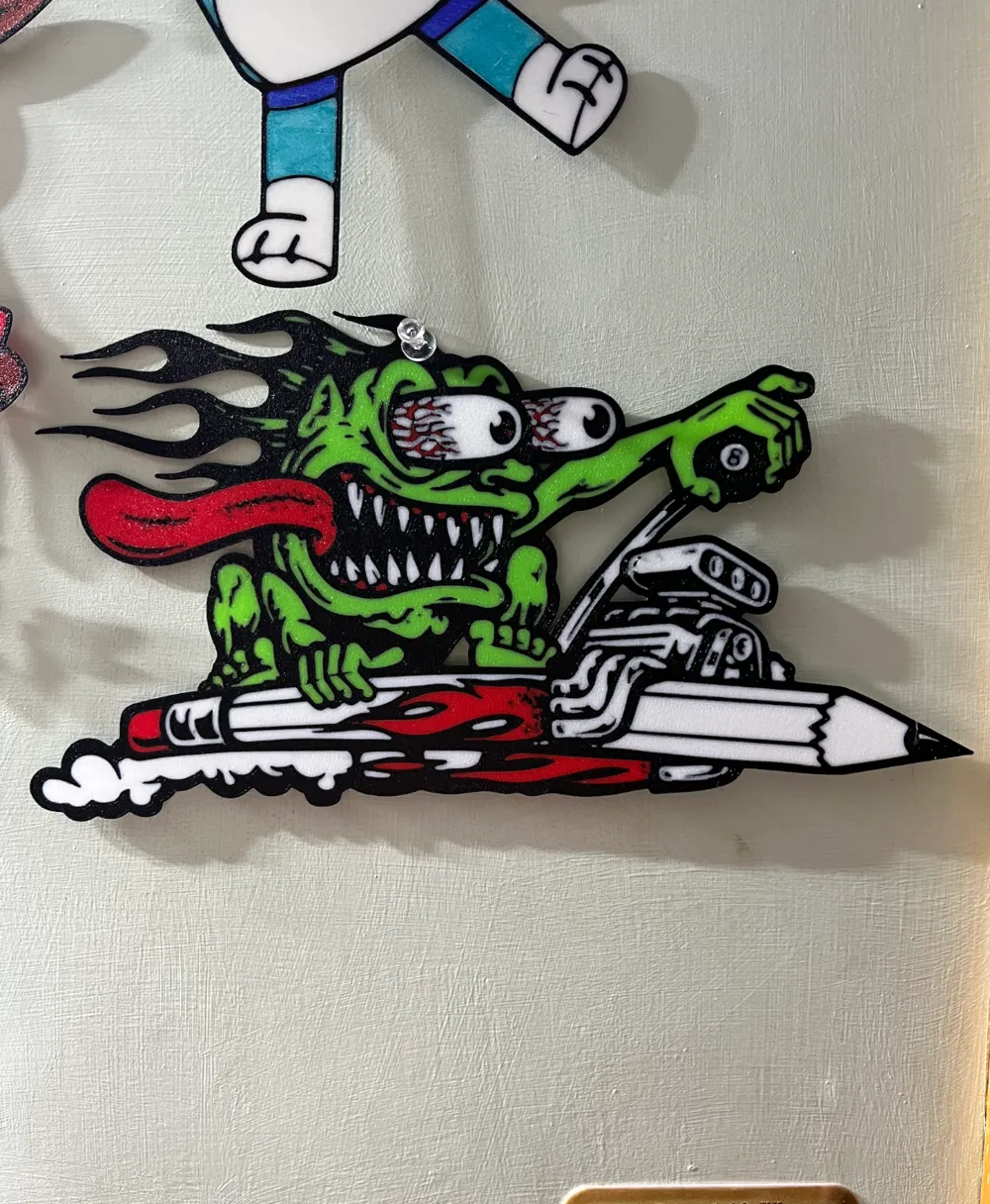 Monster Art HOTROD PENCIL RACER by WagZPrintZ MakerWorld: Download Free ...