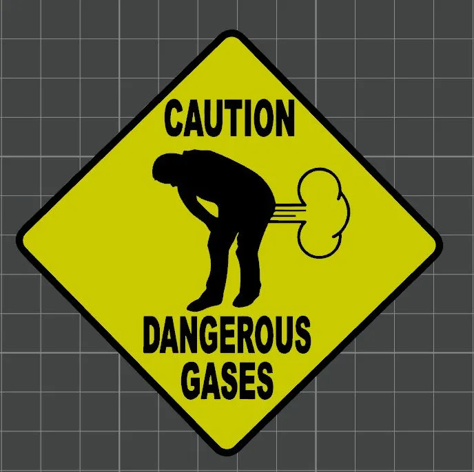 DANGEROUS GASES SIGN by Carlson - MakerWorld