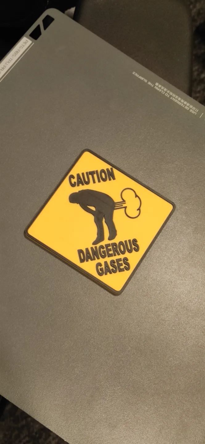 DANGEROUS GASES SIGN - Free 3D Print Model - MakerWorld