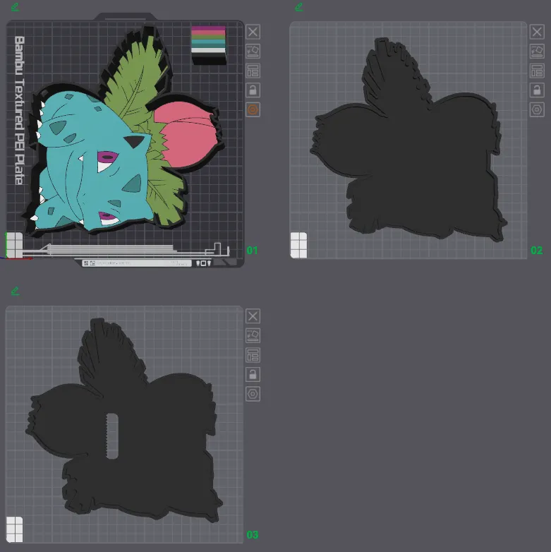 Pokemon - 0002 Ivysaur LED Lamp by BeeTee 3D - MakerWorld