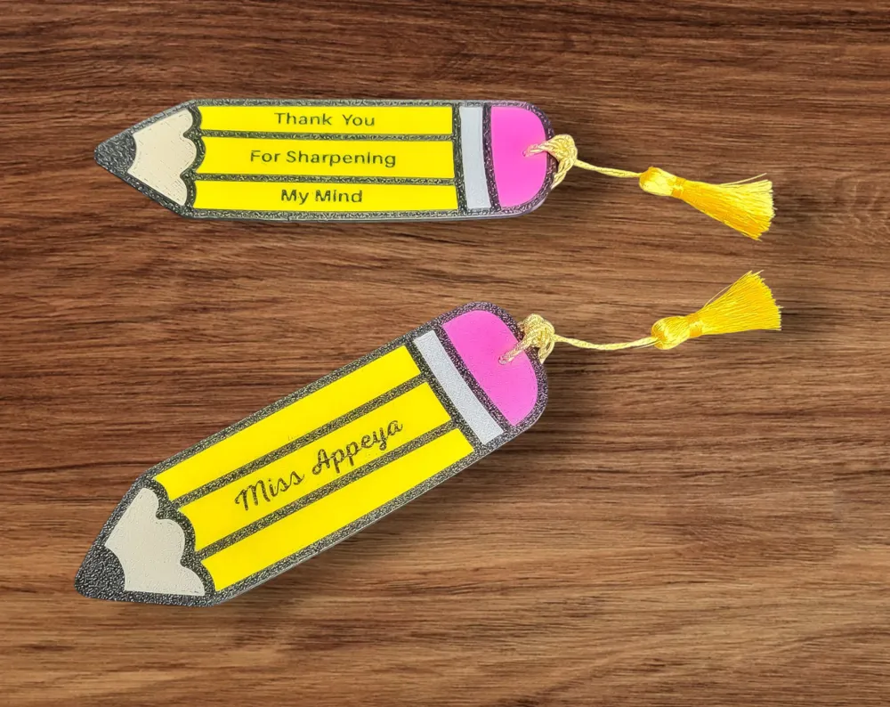 Teacher Appreciation Pencil Bookmark - Free 3D Print Model - MakerWorld