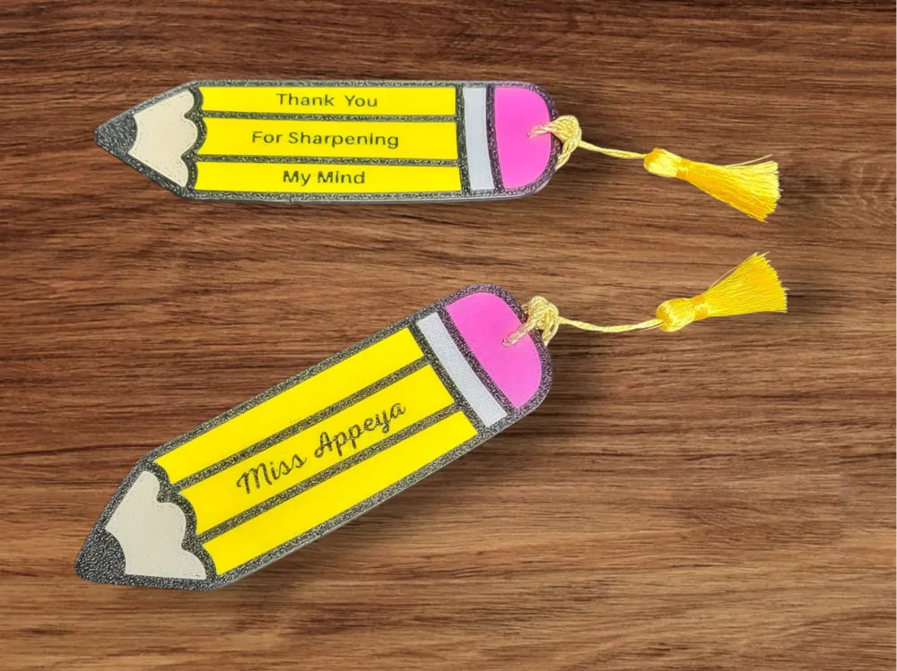 Teacher Appreciation Pencil Bookmark by jonbrandel87 MakerWorld ...