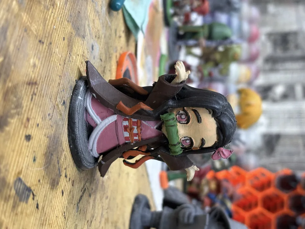 Chibi Demon Slayer Nezuko Kamado Miniature - Free 3D Print Model ...