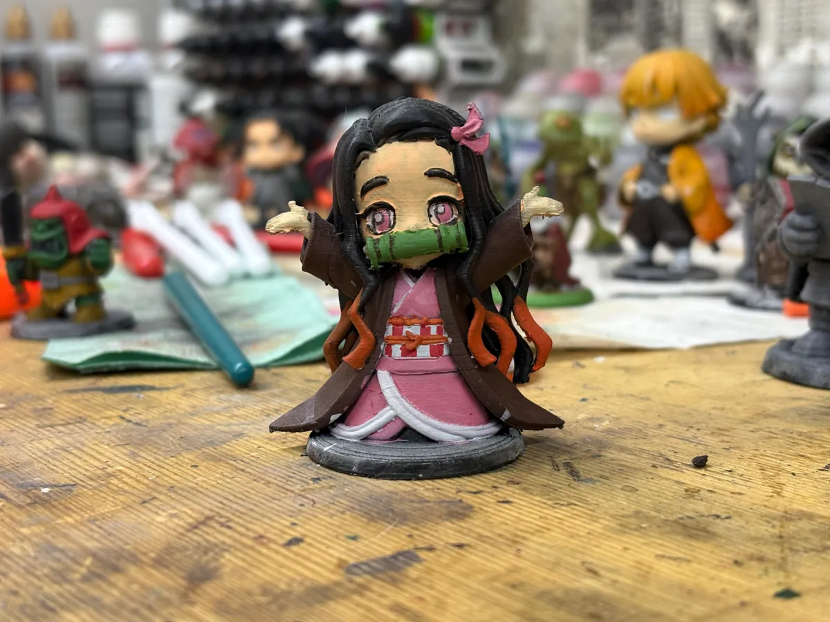 Chibi Demon Slayer Nezuko Kamado Miniature - Free 3D Print Model ...