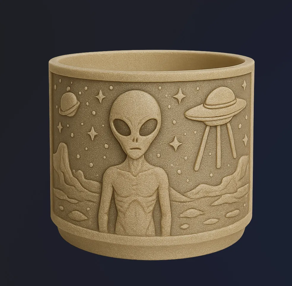 Cosmic Oasis - Alien Enigma Planter/Container by Fluffys3D MakerWorld ...
