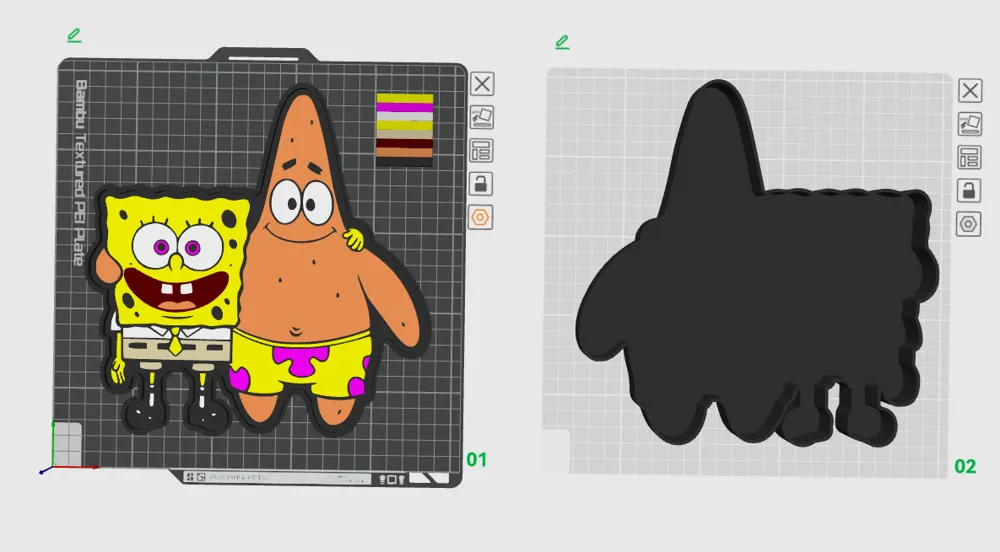 patrick and spongebob lightbox by dgncglr MakerWorld: Download Free 3D Models