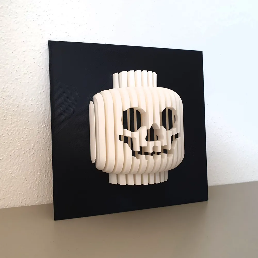 Layered Sculpture - Brick Skull by DC93 - MakerWorld
