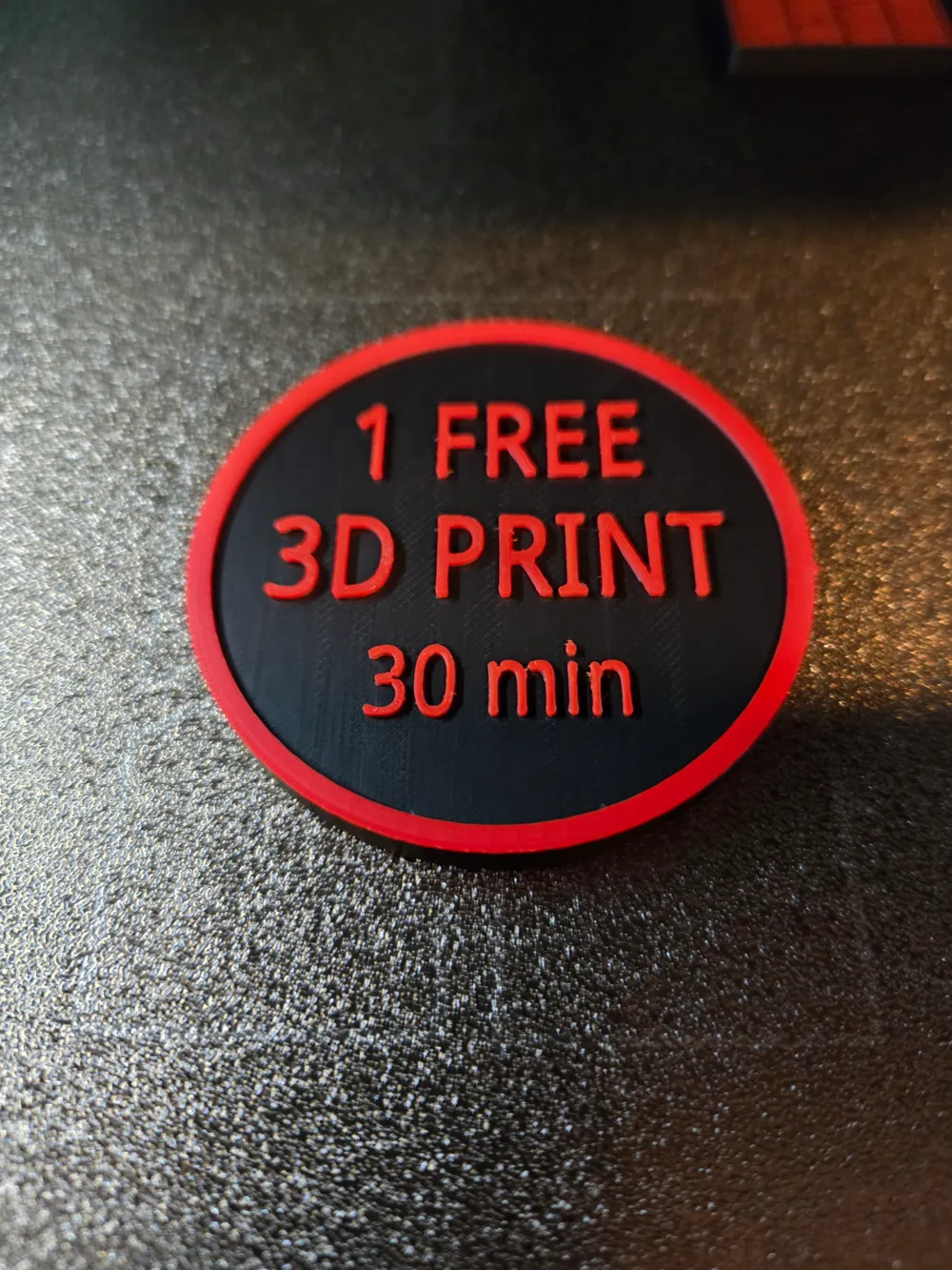 One Free 3D Print Token (30 minutes) by JCPrints - MakerWorld
