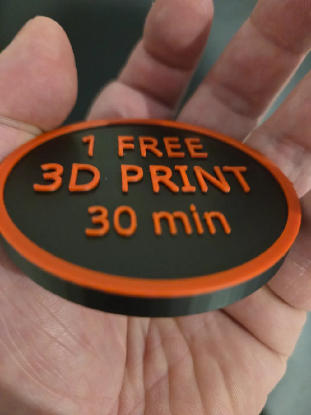 One Free 3D Print Token (30 minutes) by JCPrints - MakerWorld