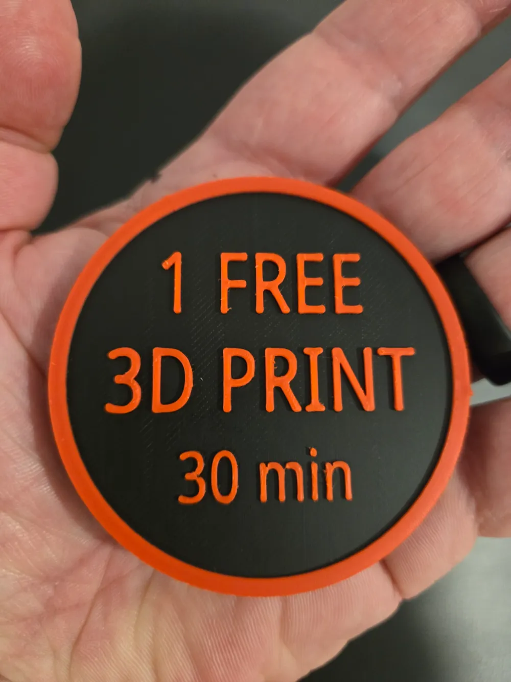 One Free 3D Print Token (30 minutes) by JCPrints - MakerWorld