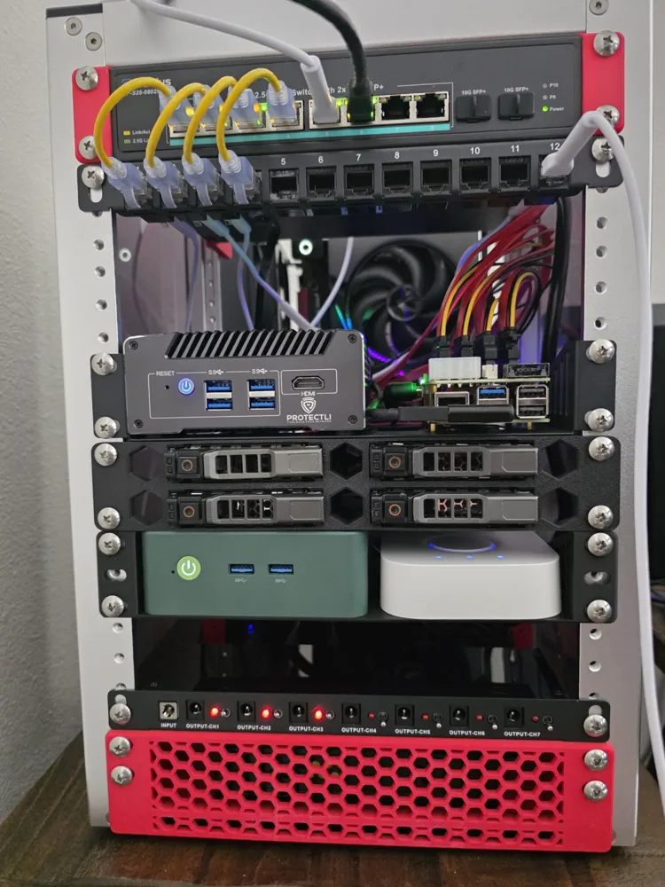 GMKtec G3 + HUE Bridge Montaggio su rack 10 pollici 1U - Free 3D Print ...