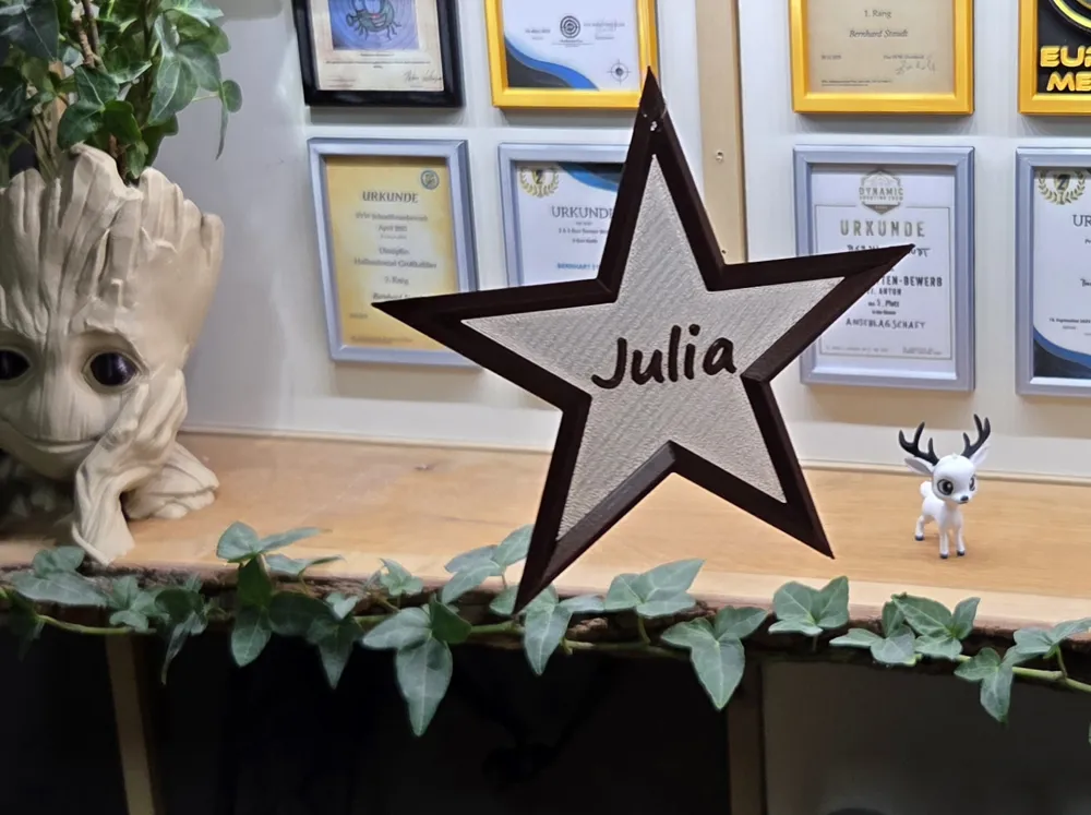 Christmas Tree Ornament (customizable name) - Free 3D Print Model ...