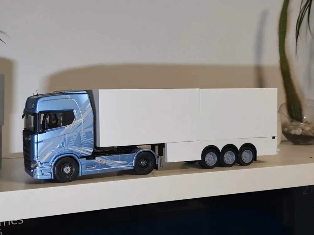 1/24 Scale Aero Box Trailer for Trucks (NO AMS) - Free 3D Print Model ...
