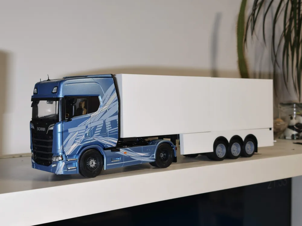 1/24 Scale Aero Box Trailer for Trucks (NO AMS) - Free 3D Print Model ...