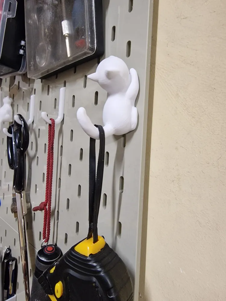ikea skadis hook, hanger cat - Free 3D Print Model - MakerWorld