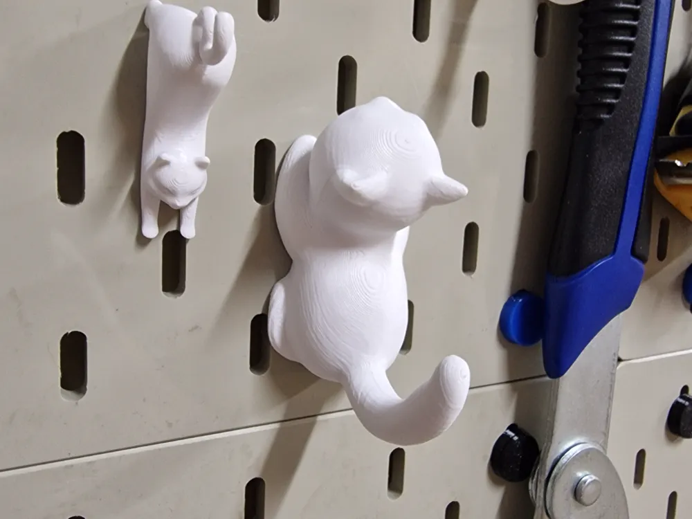 ikea skadis hook, hanger cat - Free 3D Print Model - MakerWorld