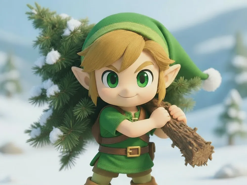 LINK LEGEND OF ZELDA CHRISTMAS, CHRISTMAS WITH TREE - Free 3D Print ...
