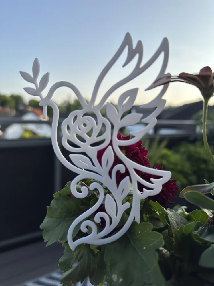 Floral Dove with Flower Picks by CrazyKidz MakerWorld: Download Free 3D ...