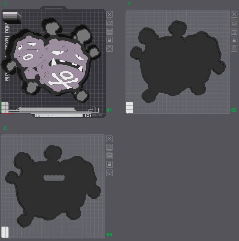 Pokemon - 0110 Weezing LED Lamp by BeeTee 3D - MakerWorld