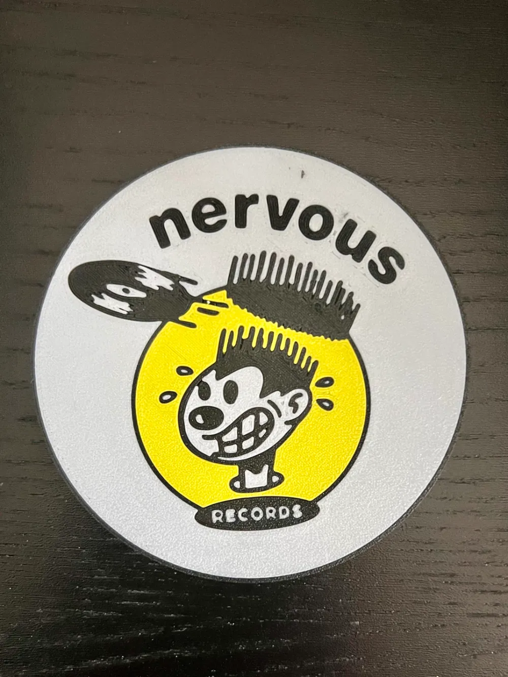 Nervous Record Label Coaster by ianholdendc - MakerWorld