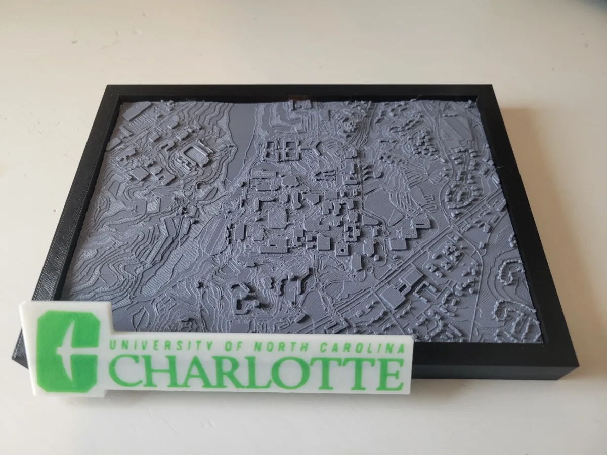 UNCC Campus Map - Free 3D Print Model - MakerWorld