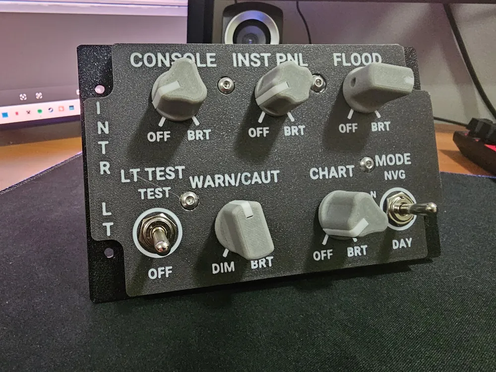 F/A 18C INTR LT panel (not to scale) by CJPRINTS MakerWorld: Download ...