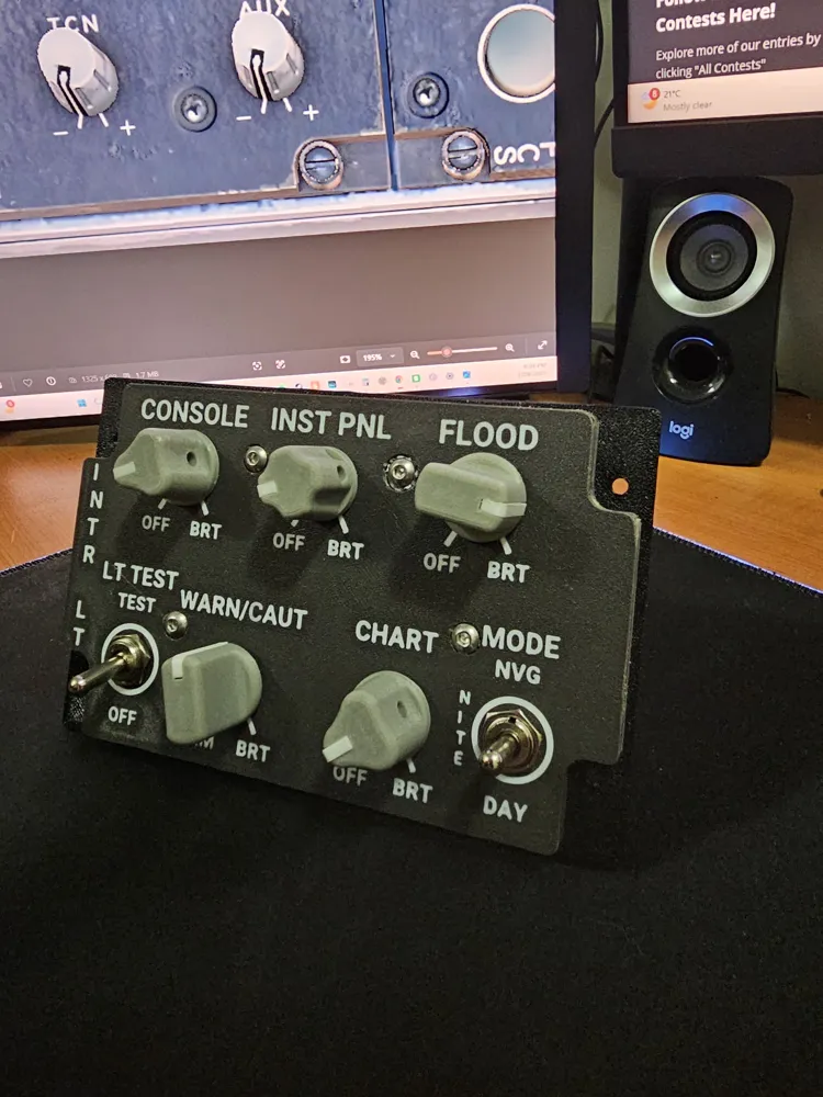 F/A 18C INTR LT panel (not to scale) by CJPRINTS MakerWorld: Download ...