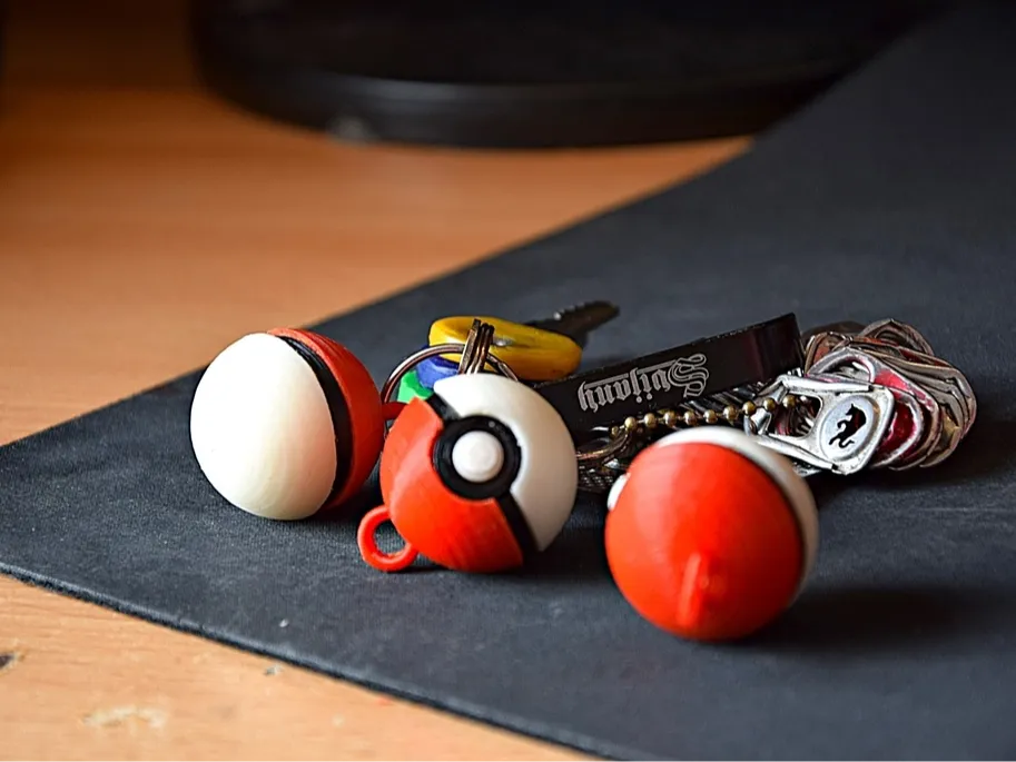 Keychain Pokeball - Free 3D Print Model - MakerWorld