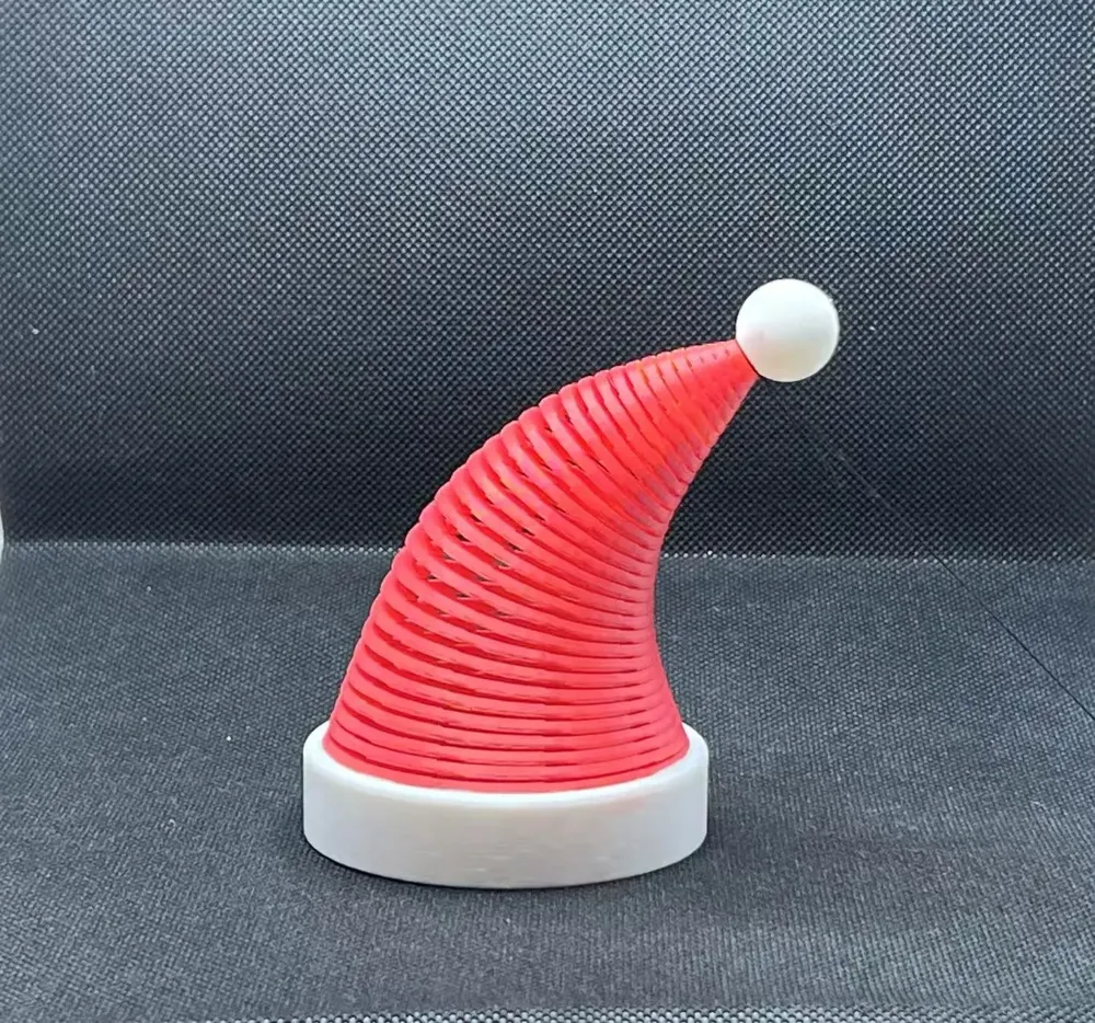 Slinky Santa Hat - Free 3D Print Model - MakerWorld