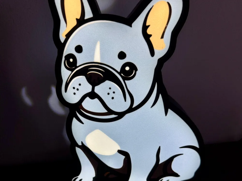 French Bulldog Light up Sign - Frenchie - Cute LED - Free 3D Print ...