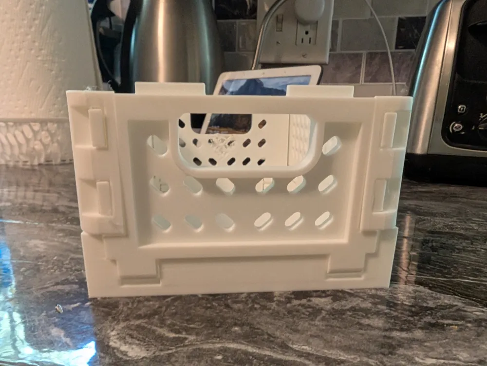 Folding stackable storage crate - Free 3D Print Model - MakerWorld