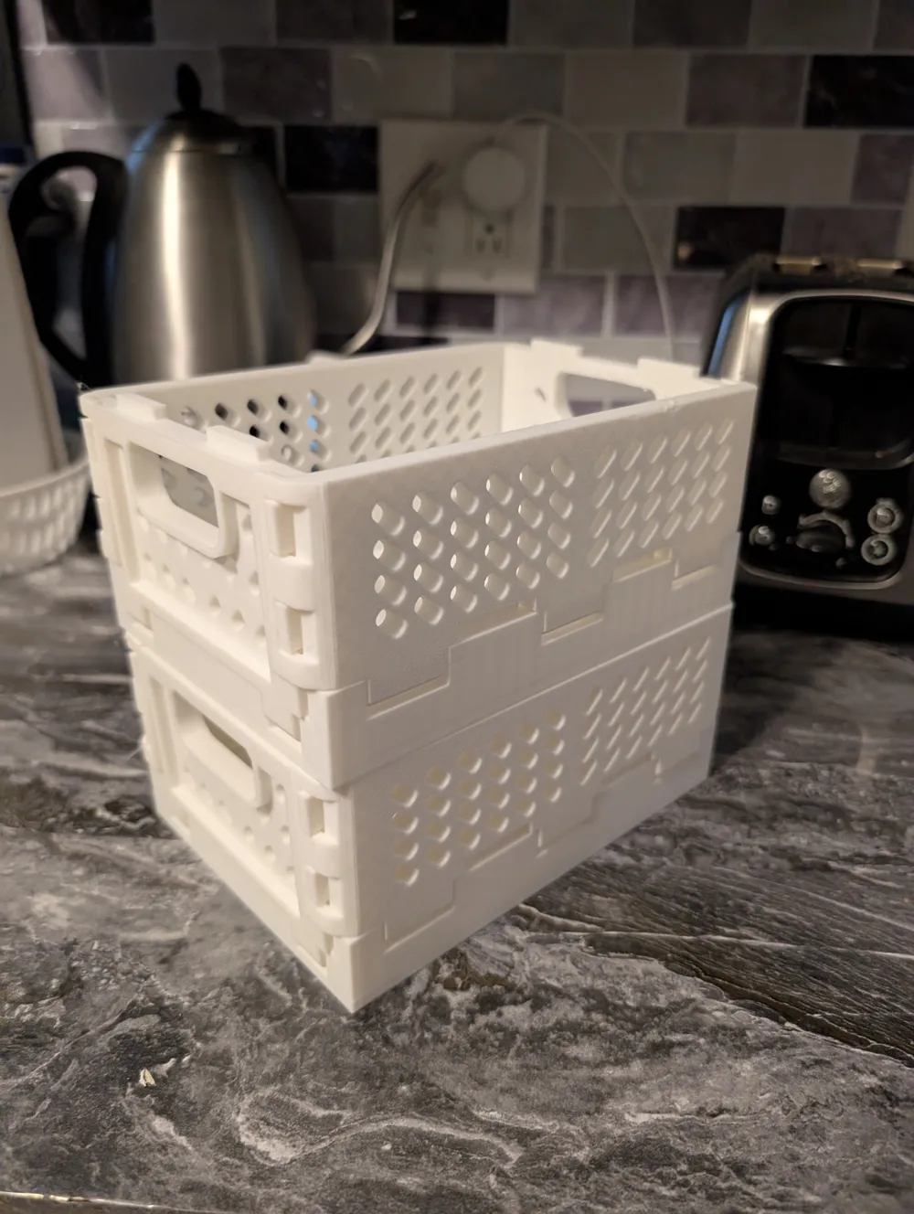 Folding stackable storage crate by Jrod MakerWorld: Download Free 3D Models