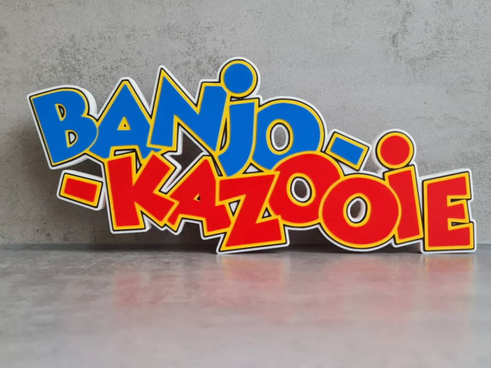 Logotipo / Placa Banjo Kazooie - Modelo gratuito para impressão 3D ...
