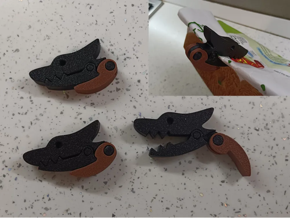 Wolf Dog Clip / Sealer - Free 3D Print Model - MakerWorld