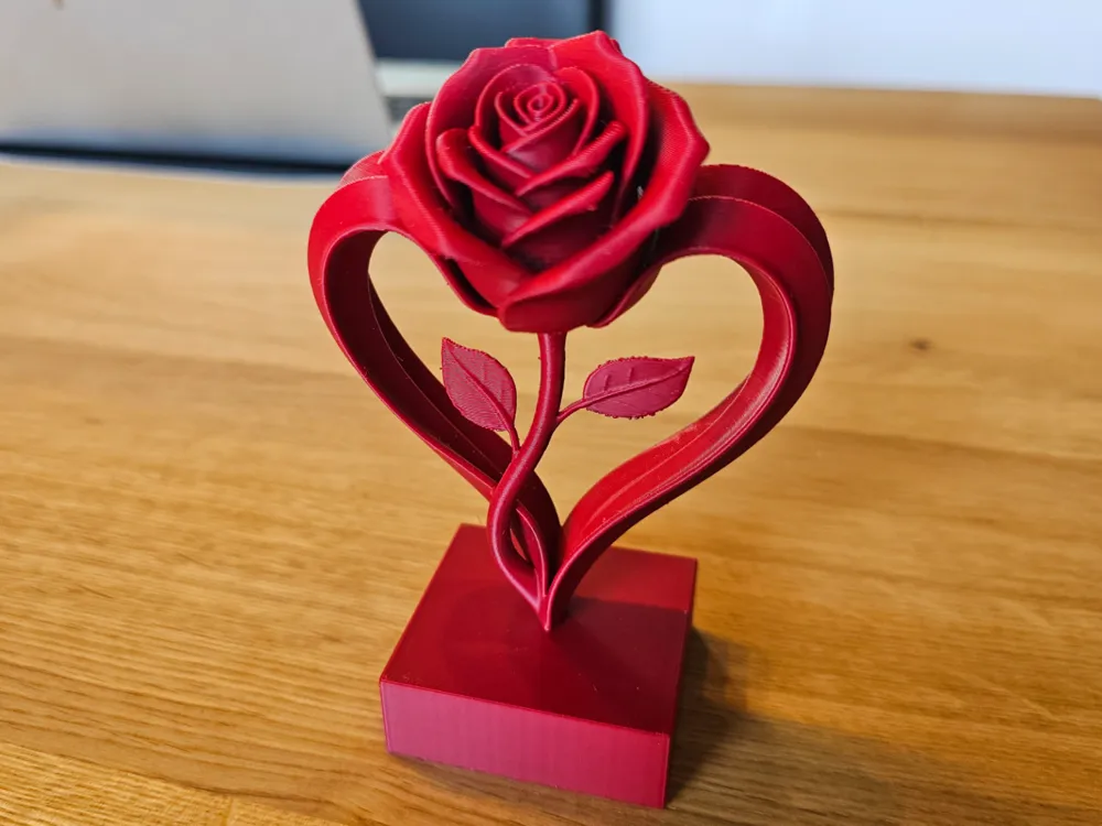 Eternal Rose Heart – Perfect Gift Valentine - Free 3D Print Model ...