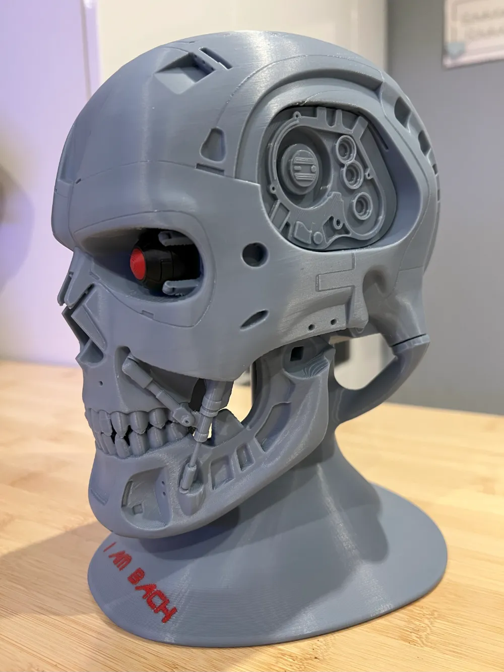 T800 Terminator Skull, Bust with stand Remixed by senfsaft MakerWorld ...