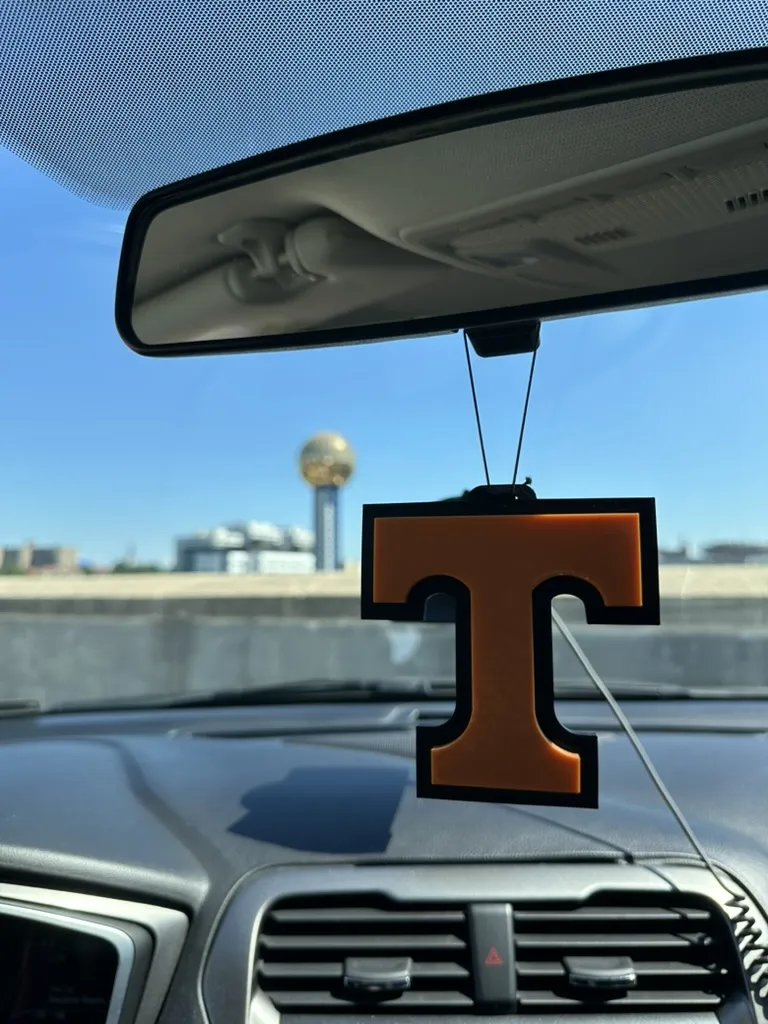 Tennessee 'Power T' Car Hanger - GO VOLS - Free 3D Print Model - MakerWorld