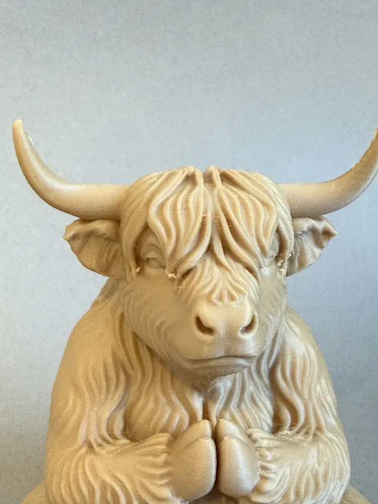 Meditating Highland Cow - Yoga Zen Lotus Pose - Free 3D Print Model ...