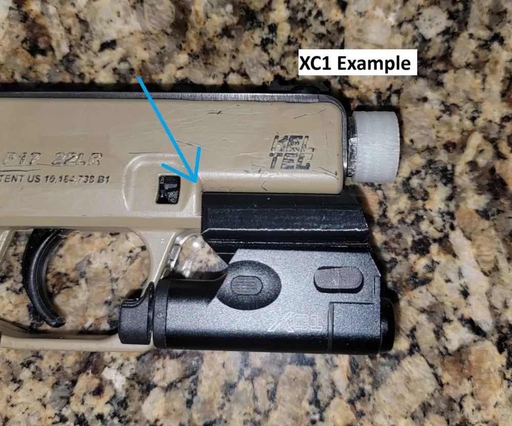 Kel Tec P17 Rail Extension XC1 PL-3 Light Mount - Free 3D Print Model ...