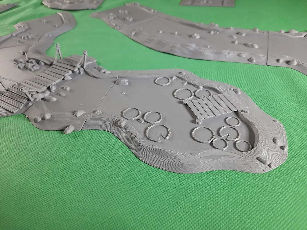 Modular Wargaming Terrain, Pond by The Terrain Guy MakerWorld: Download Free 3D Models