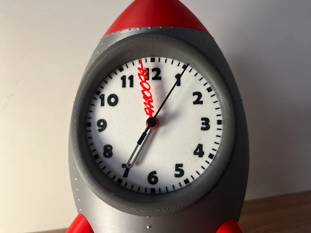 Rocket Clock Moon Kit-011 - Free 3D Print Model - MakerWorld