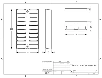 Stand/Wall Mount - Small Parts Storage Box - Free 3D Print Model ...