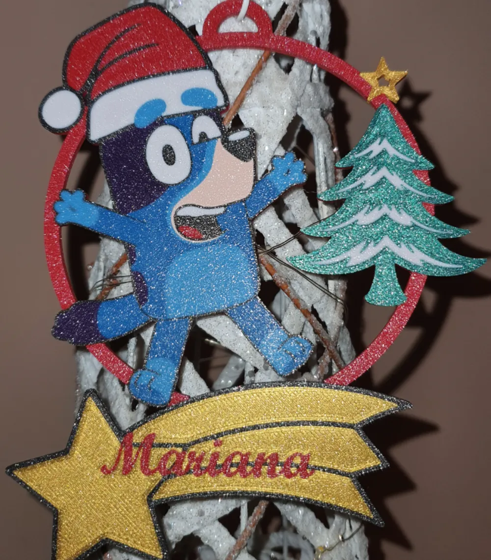Bluey christmas tree decoration ornament by zz3d - MakerWorld