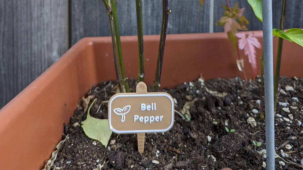 Plant Label Stake with swappable sign by 3Dylan - MakerWorld