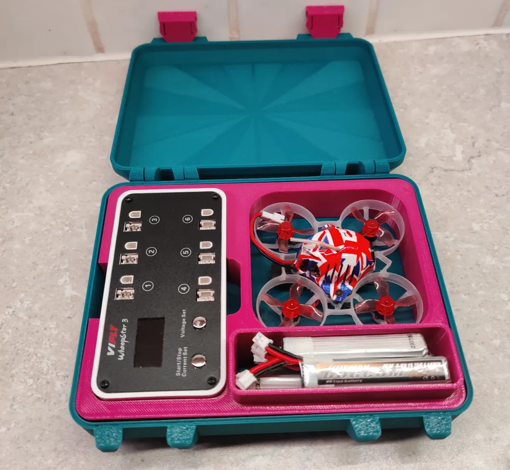 65mm whoop, whoopstor and battery case Remixed by Aaron MakerWorld ...